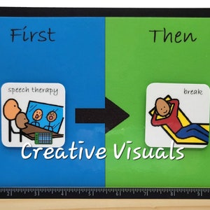 Autism First-then Board: Large Visual Reward Token Board With Picture ...