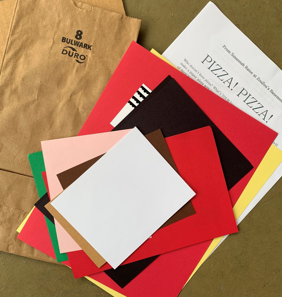 Pizza! Pizza! Isolation Paper Kit for Kids and Adults Collage ...