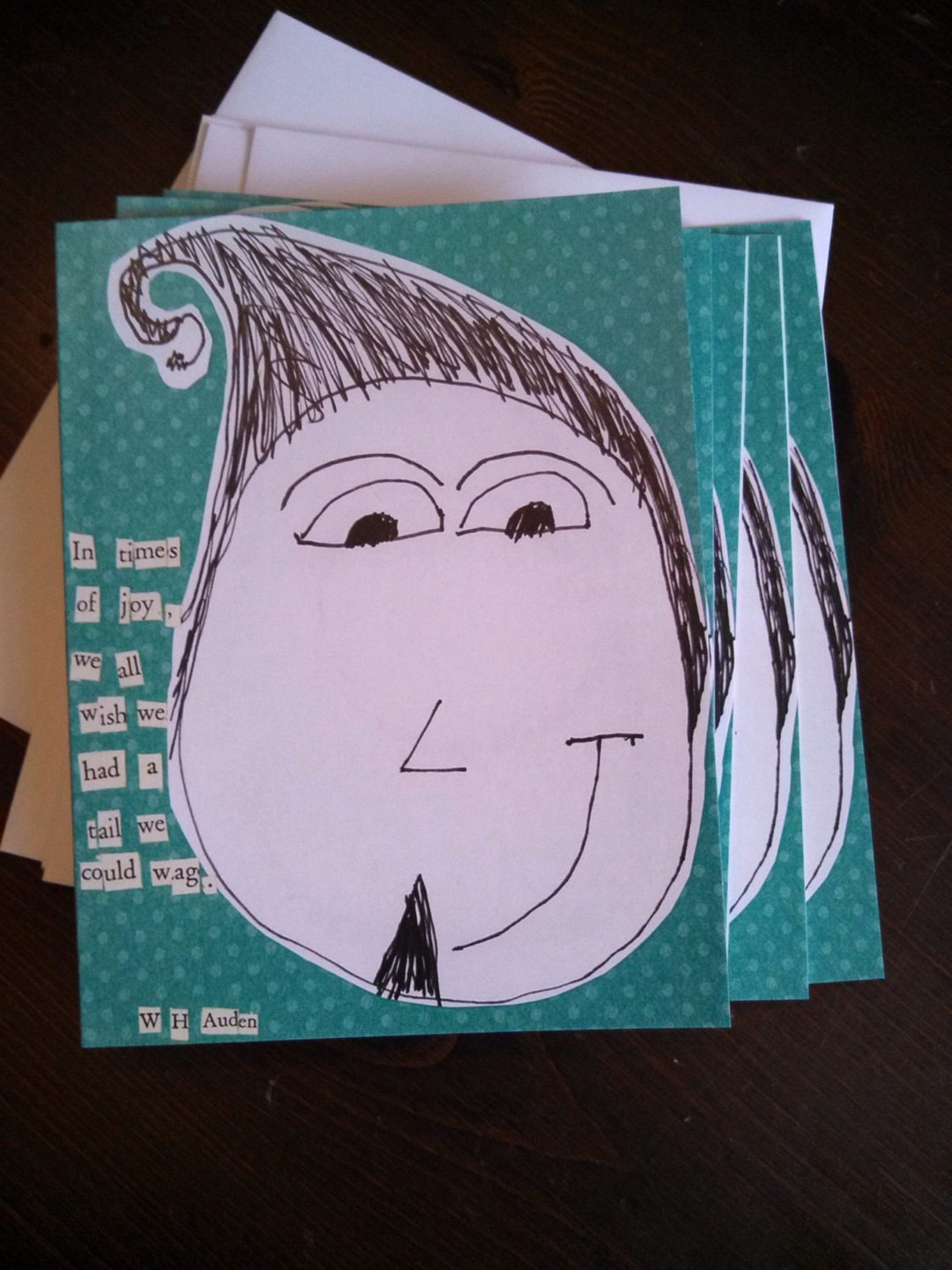 Tail to Wag Card Set Face Illustration FINAL SALE - Etsy