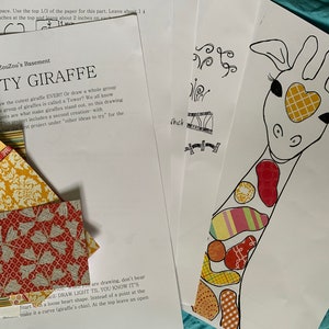 Spotty Giraffe Pattern Isolation Paper Kit for Kids and Adults Drawing ...