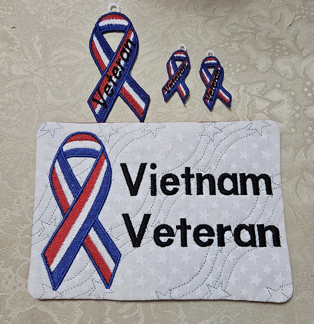 Mug Rug - Veterans - Seven (7) Different Wars Represented - Machine ...