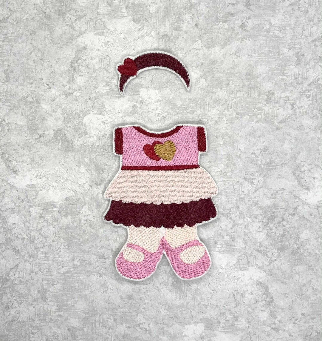 Paper Doll - Clothes ONLY - Girl Valentine Dress - ITH Machine ...