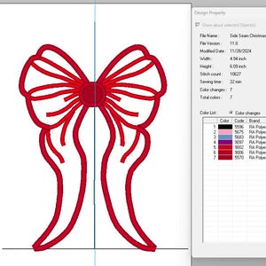 Side Seam - Split Design - Applique - Christmas Bow - Machine ...