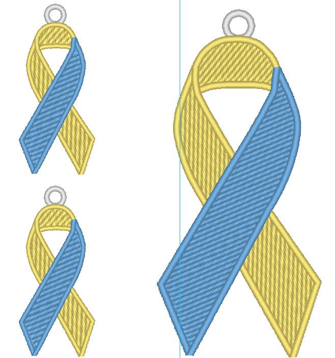 FSL Awareness Ribbon - Downs Syndrome Earrings and Gift Tag/pendant ...