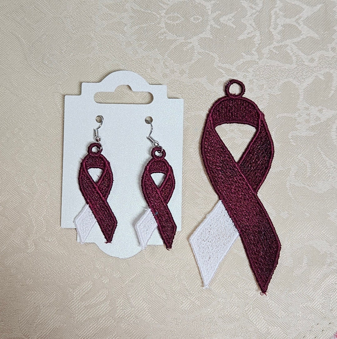 FSL Awareness Ribbon - Head and Neck Cancer Ribbon Earrings and Gift ...