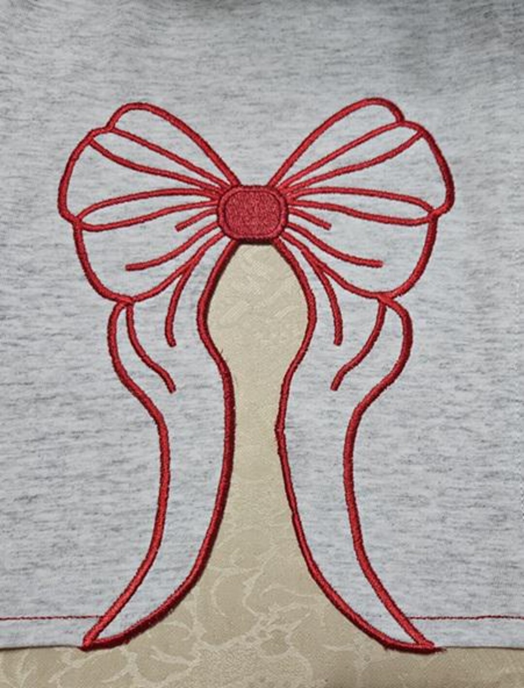Side Seam - Split Design - Applique - Christmas Bow - Machine ...