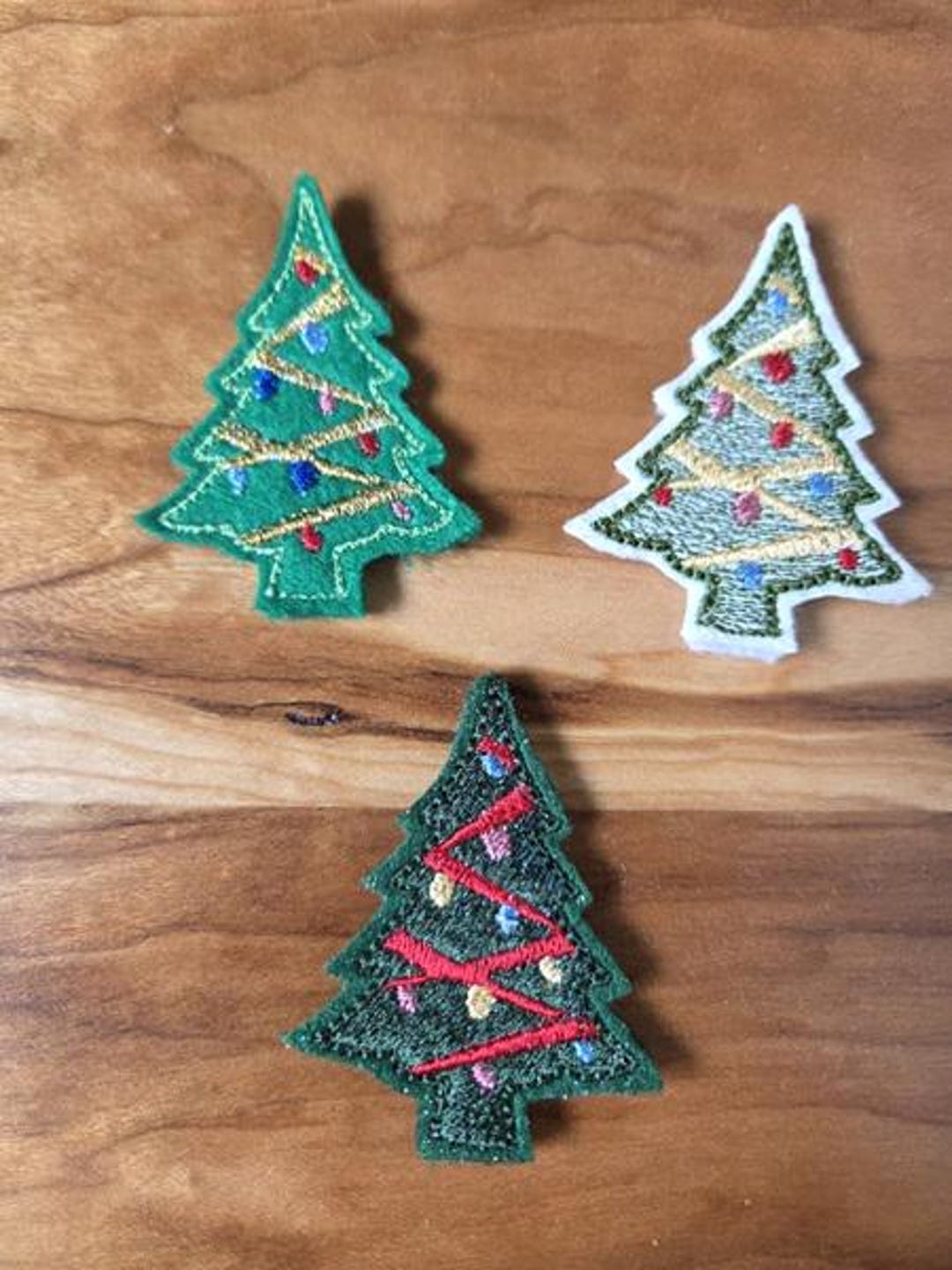 Pencil Toppers - Christmas - Christmas Tree - Machine Embroidery Design ...