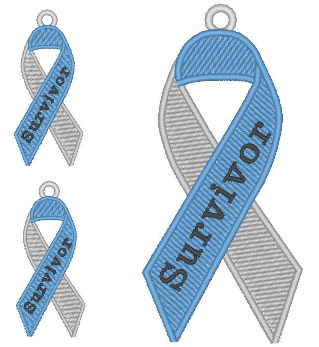FSL Awareness Ribbons - Survivor 2 Color Ribbons Template - Machine ...