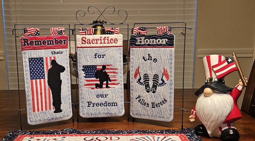 Memorial Day Remembrance - Triple Display - Machine Embroidery Designs ...