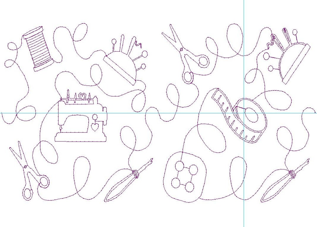 Edge to Edge - E2E I Love Sewing Design Pack 01 - Machineembroidery ...