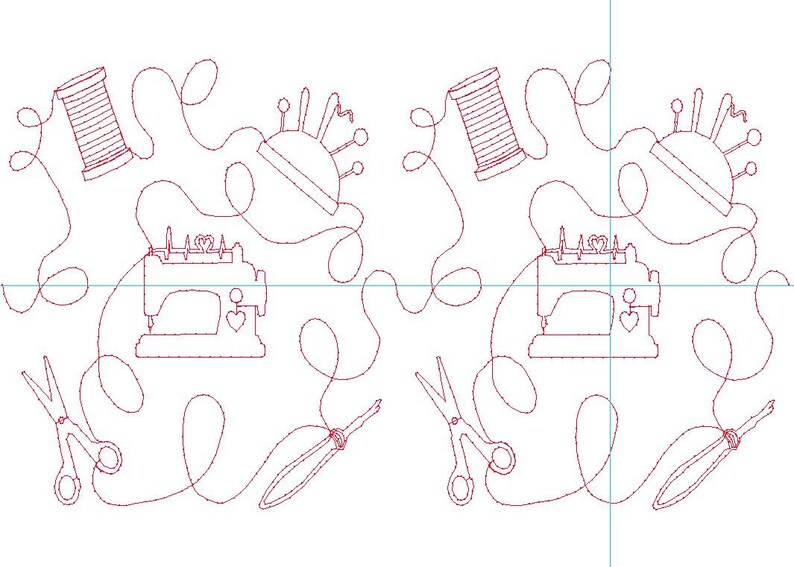 Edge to Edge - E2E I Love Sewing Design Pack 01 - Machineembroidery ...