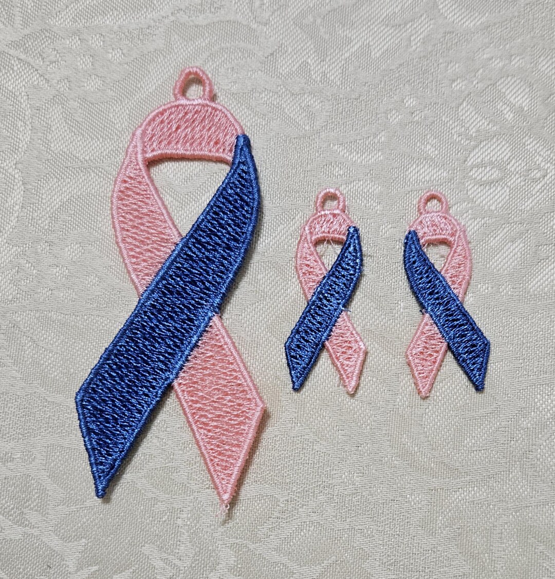 FSL Awareness Ribbon - Male Breast Cancer Ribbon Earrings and Gift Tag ...