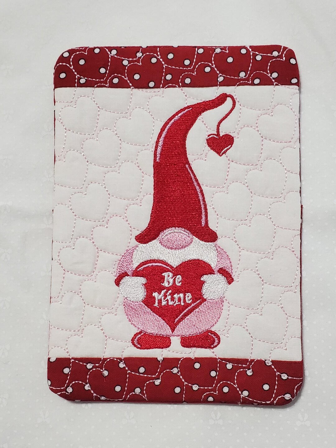 Mug Rug - Valentine's Day Gnome - in the Hoop - With 9 Separate Files ...