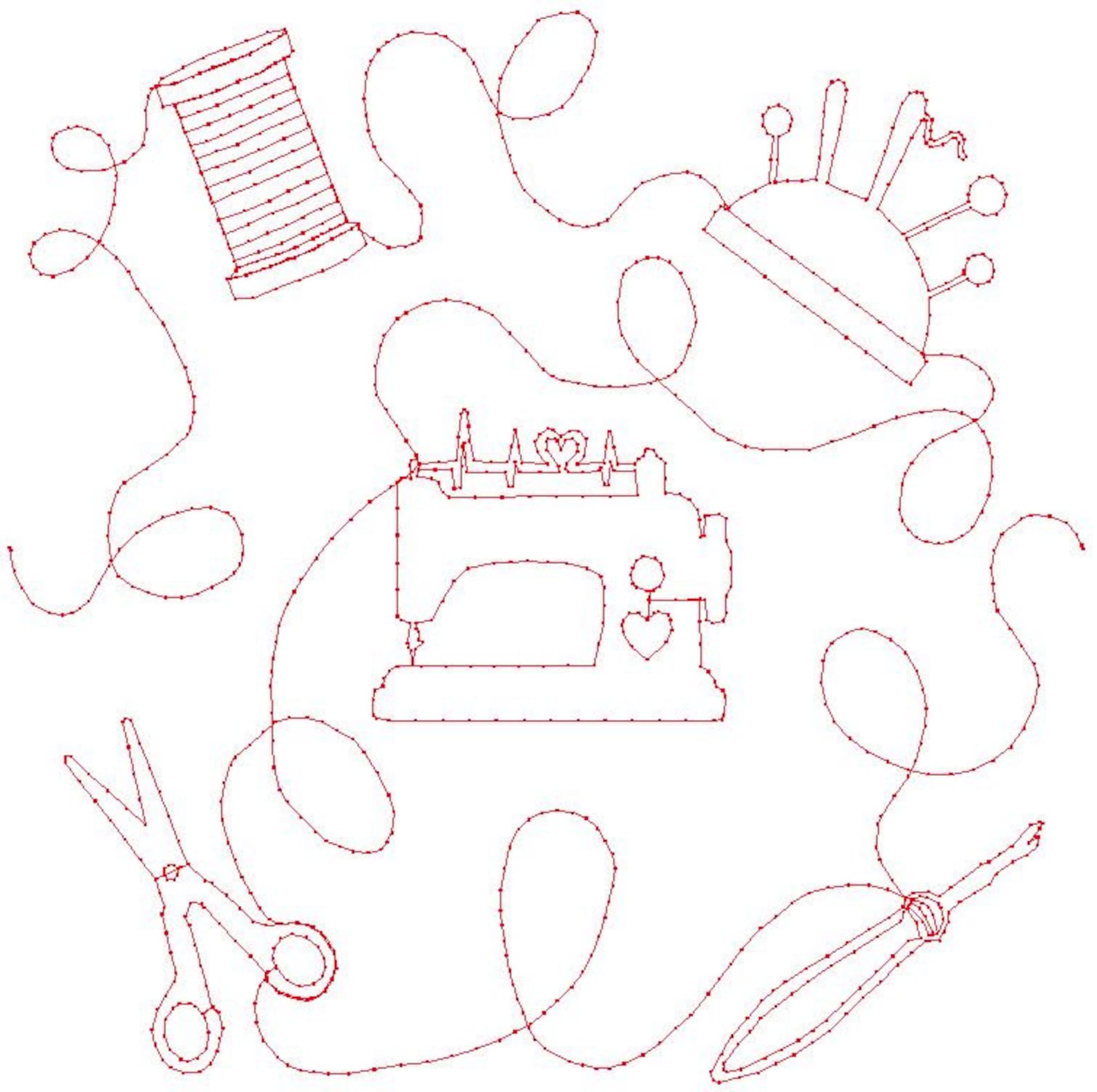 Edge to Edge - E2E I Love Sewing Design Pack 01 - Machineembroidery ...