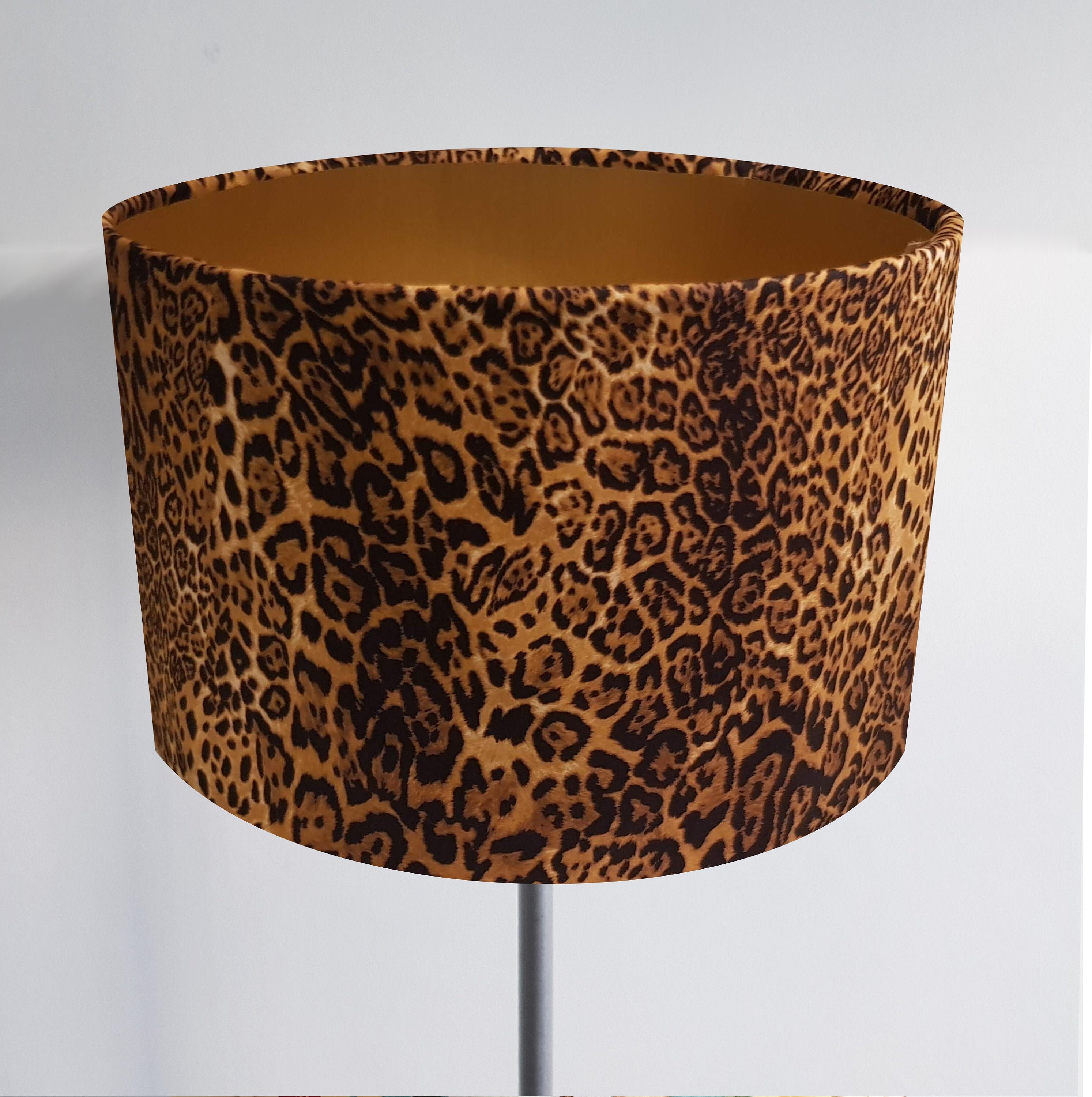 Leopard Print Lampshade With Bronze Gold or Silver Lining | Etsy