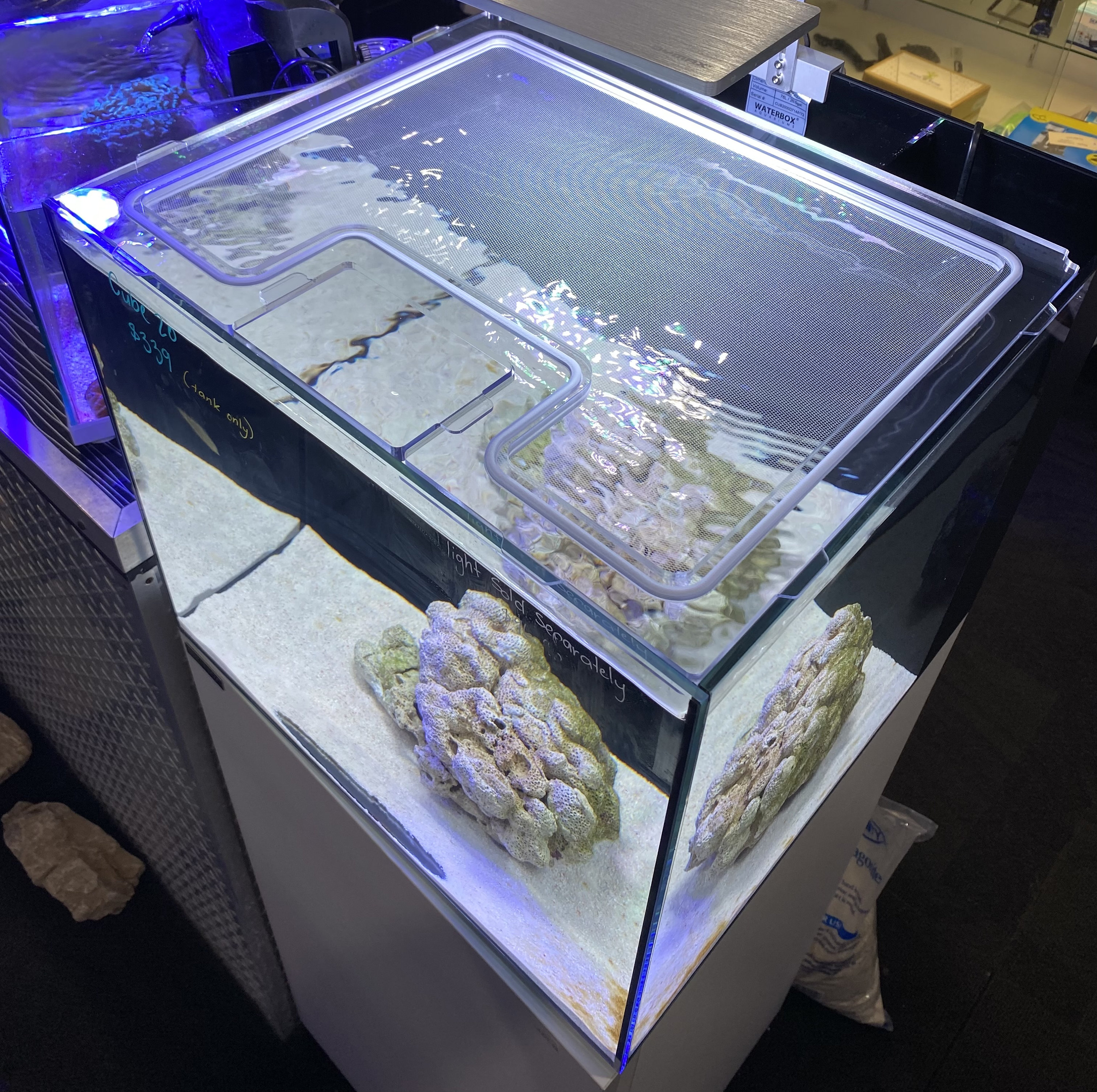 Custom Aquarium Lid for Waterbox AIO 20 Cube | Clear Polycarbonate Fish ...