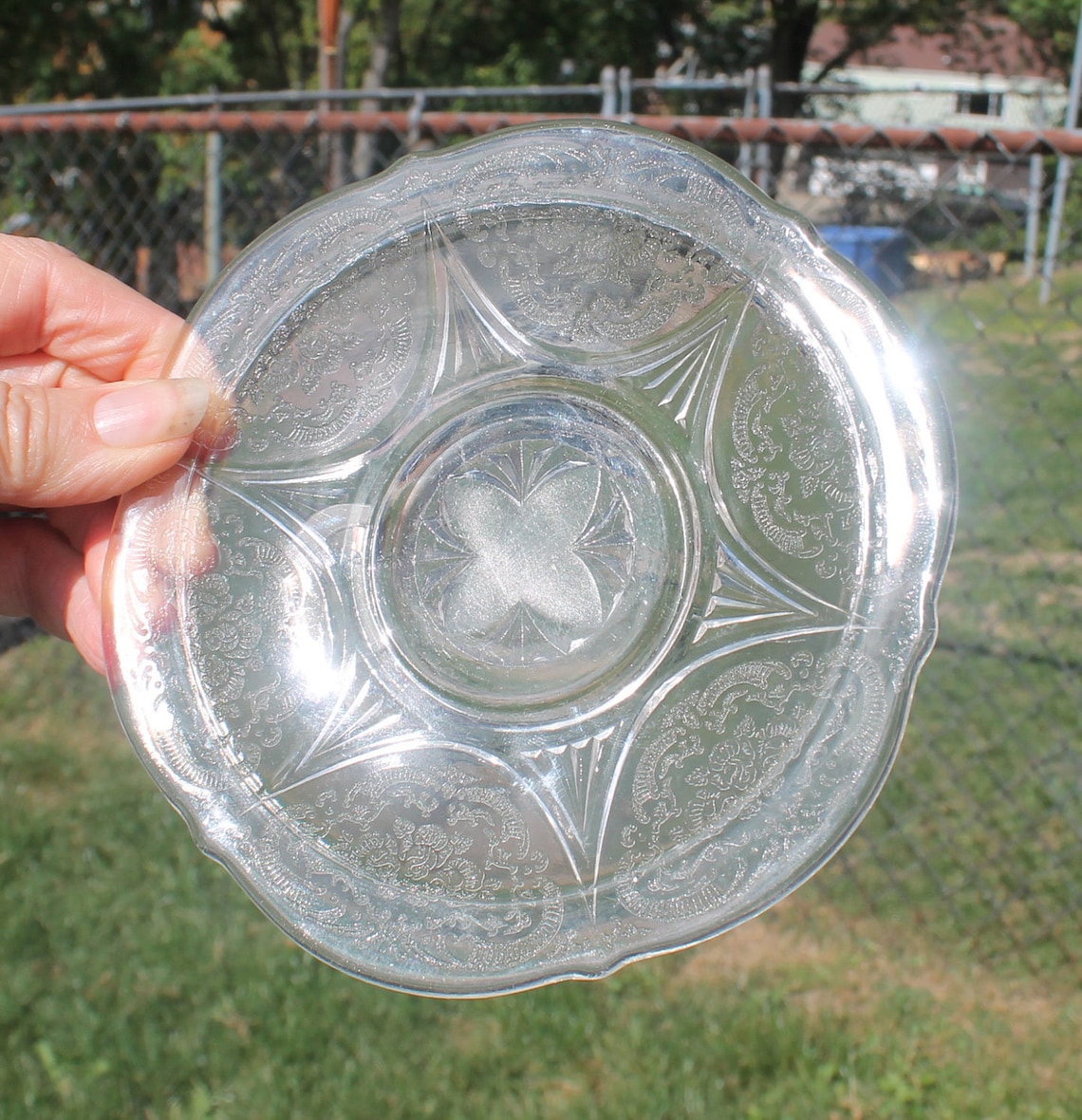 Hazel Atlas Depression Glass Plate in the Royal Lace Pattern | Etsy