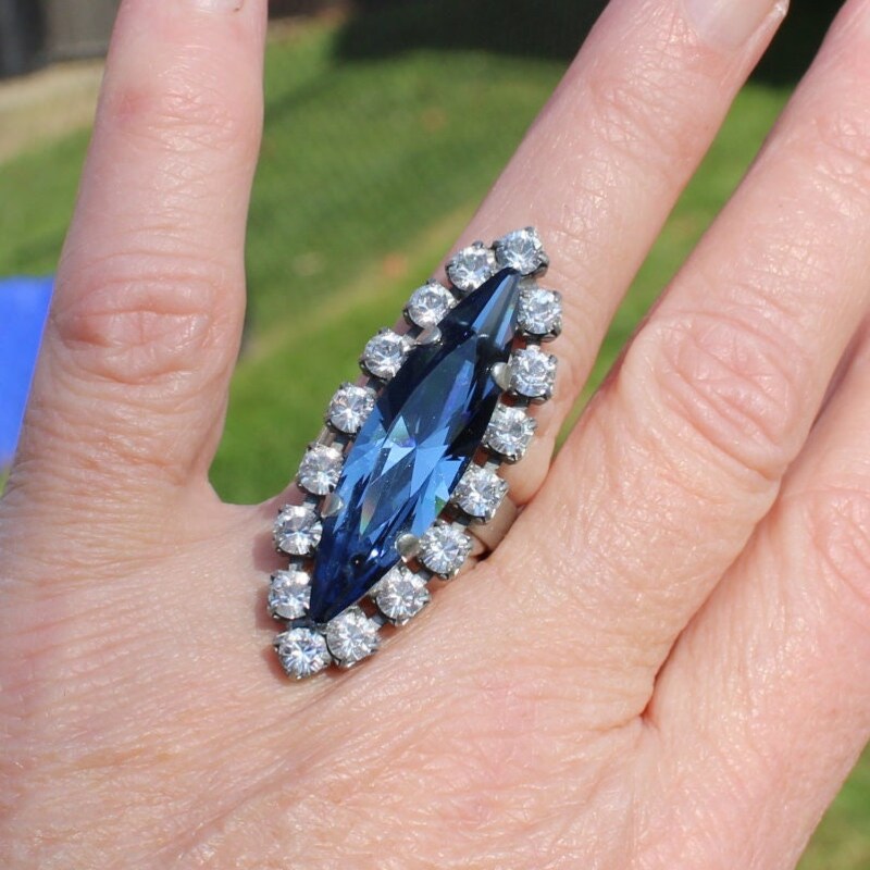 Faux Blue Topaz Ring - Etsy