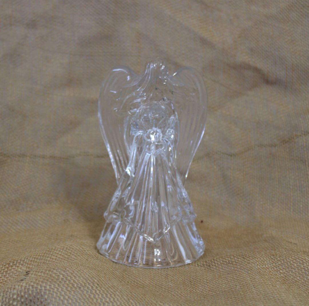 Clear Glass Angel Candleholder - Angel Taper Candle Holder - Etsy