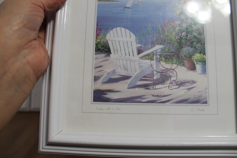 Pair of Framed Beach Chair Prints From Carol Saxe Titled | Etsy