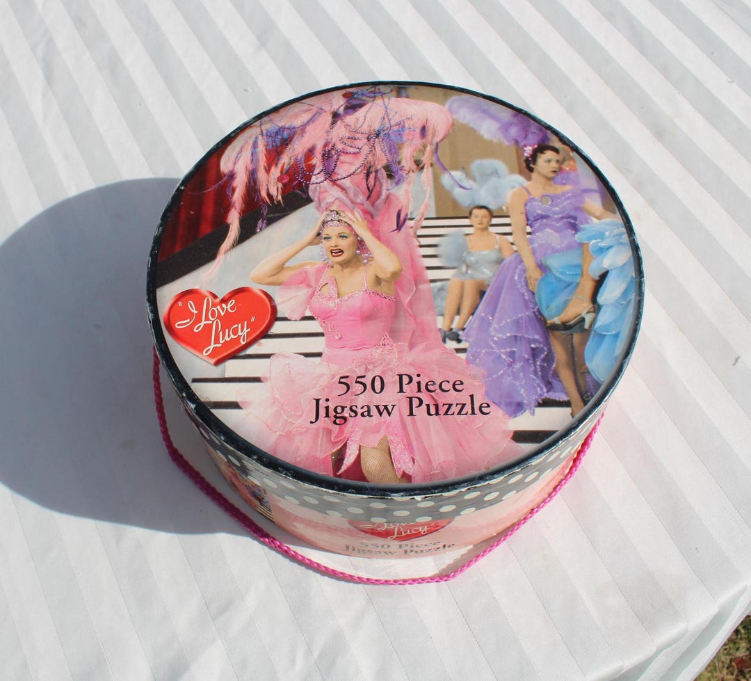Empty "i Love Lucy" Puzzle Box - "lucy Gets in Pictures" Round Empty ...