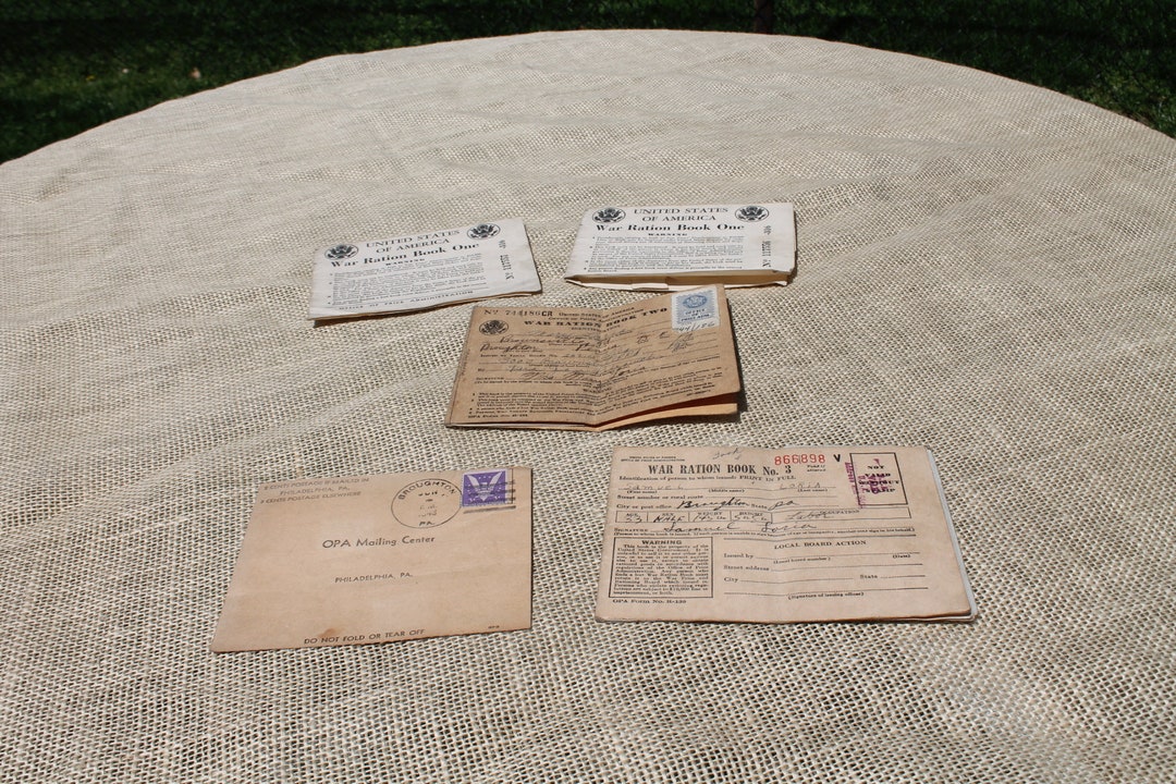 War Ration Books Books One, Two and Three From 1942 and 1943 Historic ...