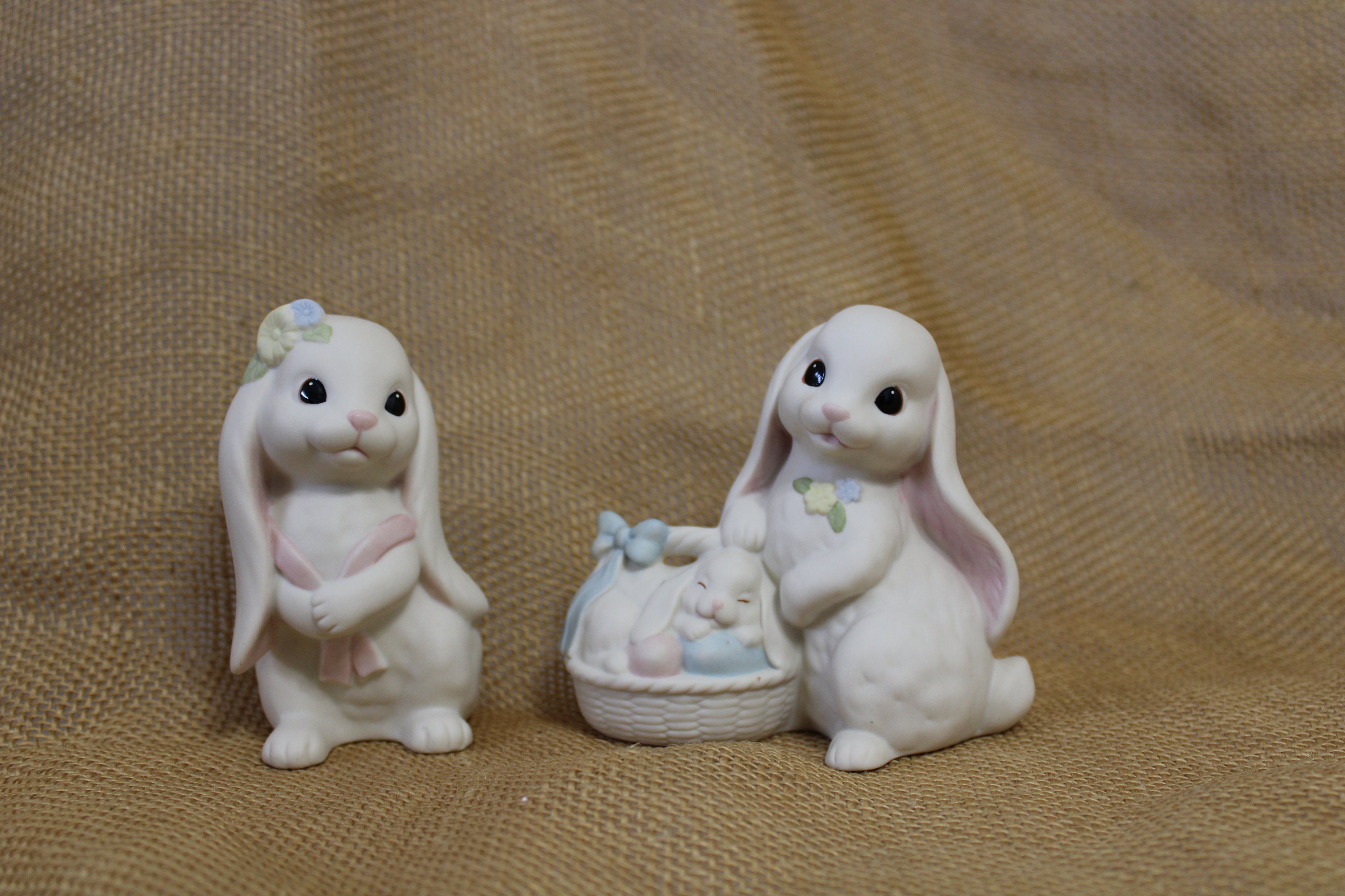 Pair of Bunny Rabbit Figurines by Home Interiors Titled | Etsy