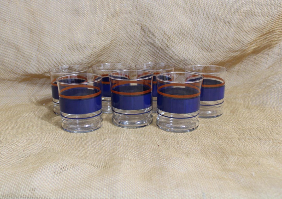 Vintage Libbey Newcor Satellite Pattern Rocks /juice Glasses - Set of 7 ...