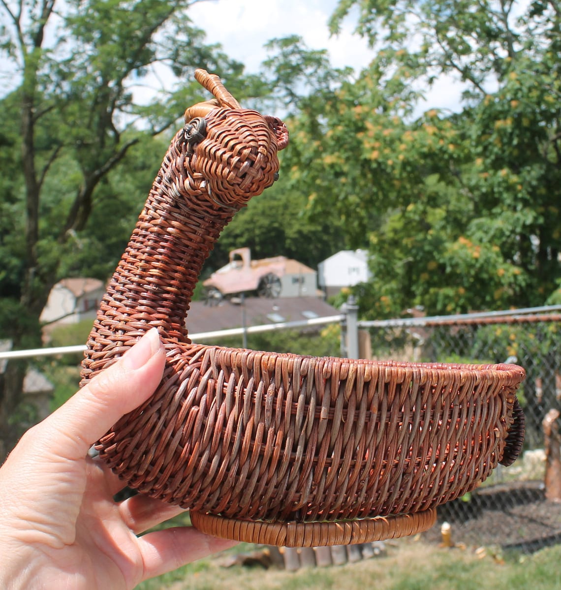 Reindeer / Deer Wicker Basket Woven Willow Wicker Basket - Etsy