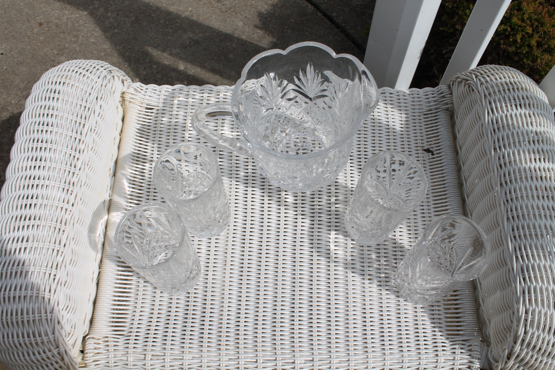 Clear Glass Pitcher / Beverage Pitcher / Ice Tea Pitcher With | Etsy