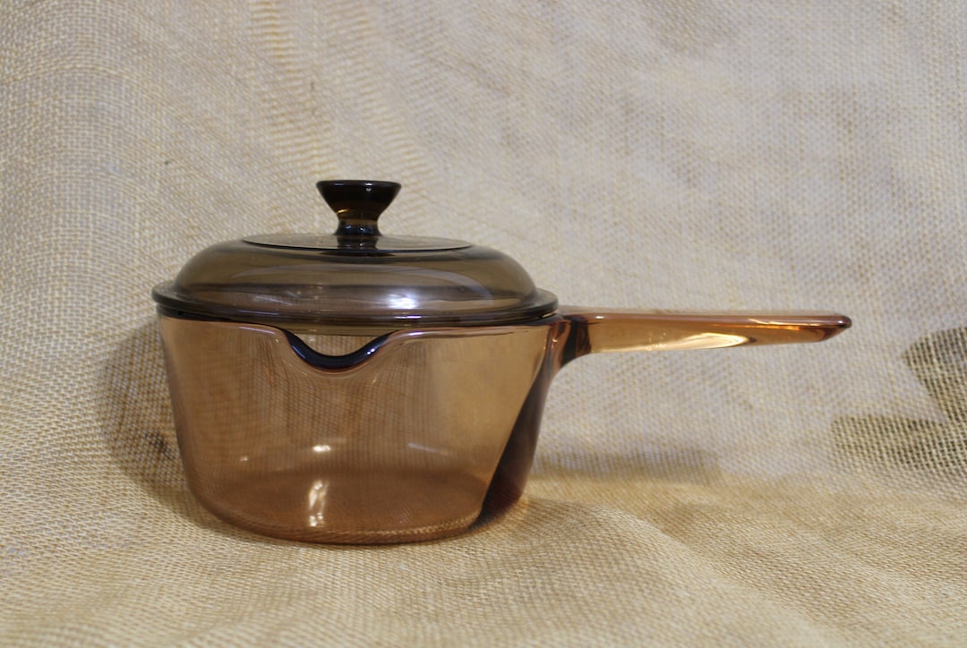 Visions 1 Liter / Quart Saucepan / Pot With Pour Spout and Glass Lid in ...