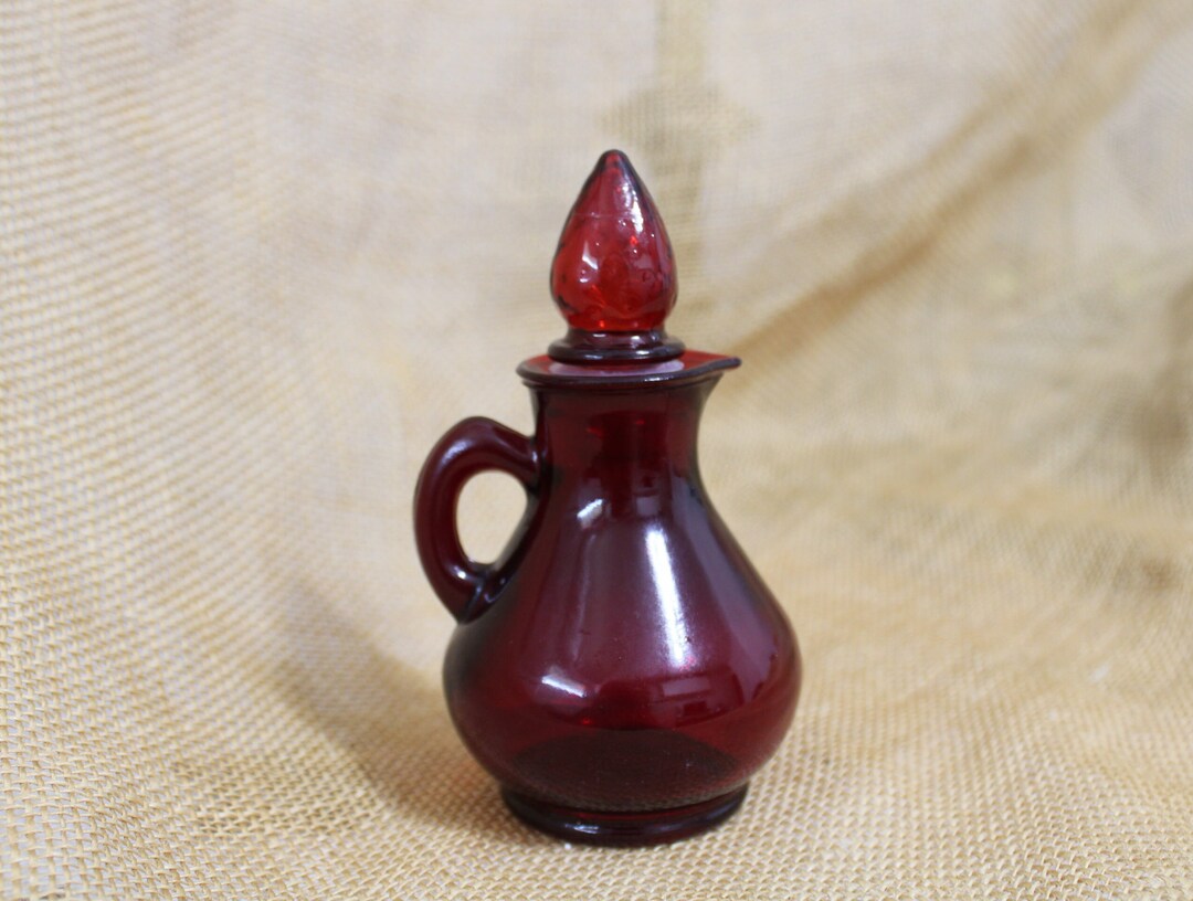 Ruby Red Perfume Bottle With Stopper Collector Bottle From Avon Empty ...