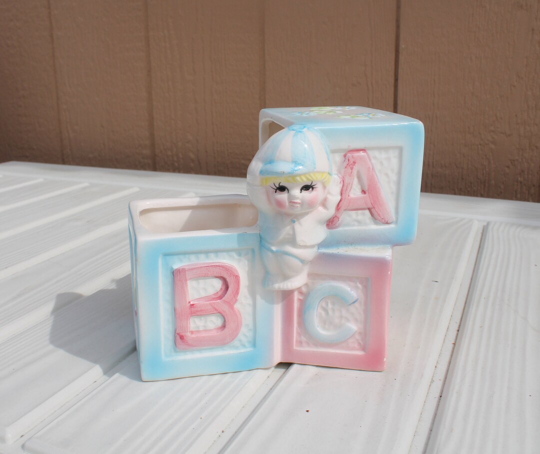 Musical Boy Baby Block Planter From Rubens Originals - Baby / Child's ...