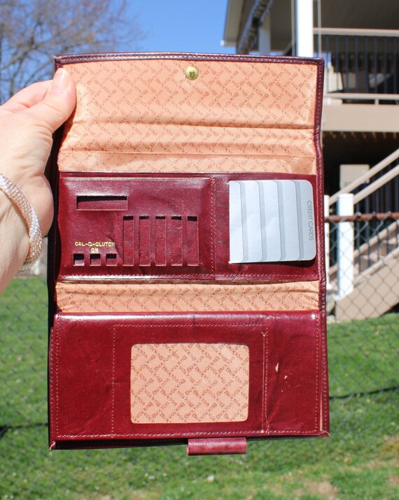 Burgundy Leather Trifold Envelope Style Wallet - Oxbl… - Gem