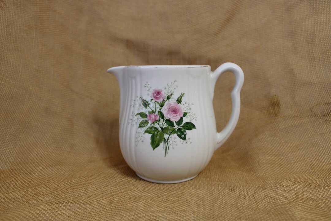 Hall Pottery Pitcher in the Heather Rose Pattern - 32 Ounce Pitcher ...