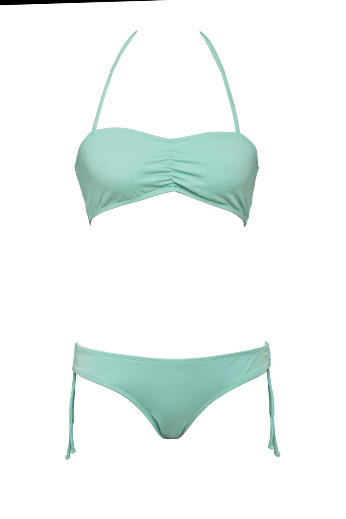 Blue Bandeau Bikini Set – Brazilian Cut Swimwear - Etsy