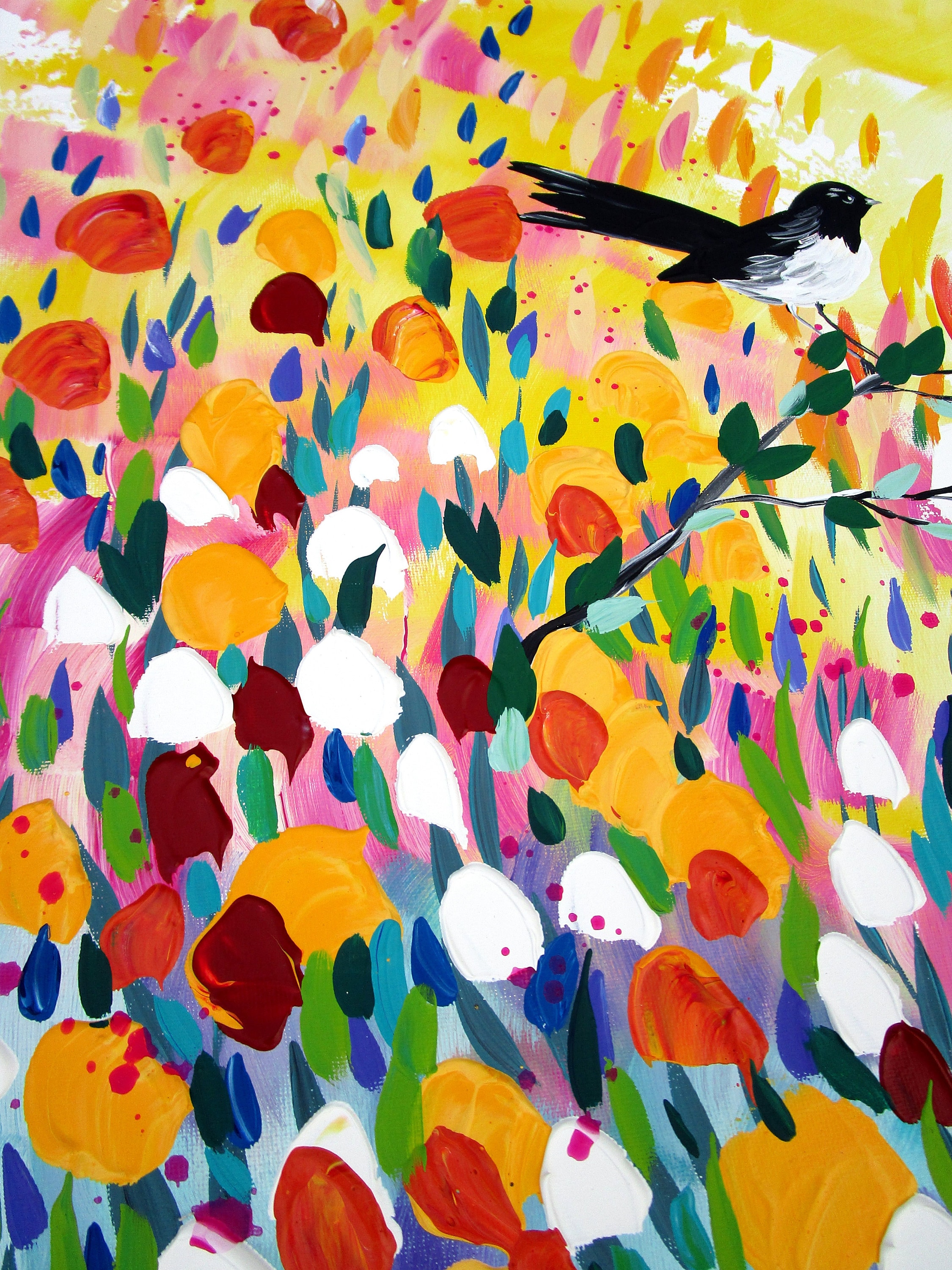 Bright art bright flowers bright prints bright prints | Etsy