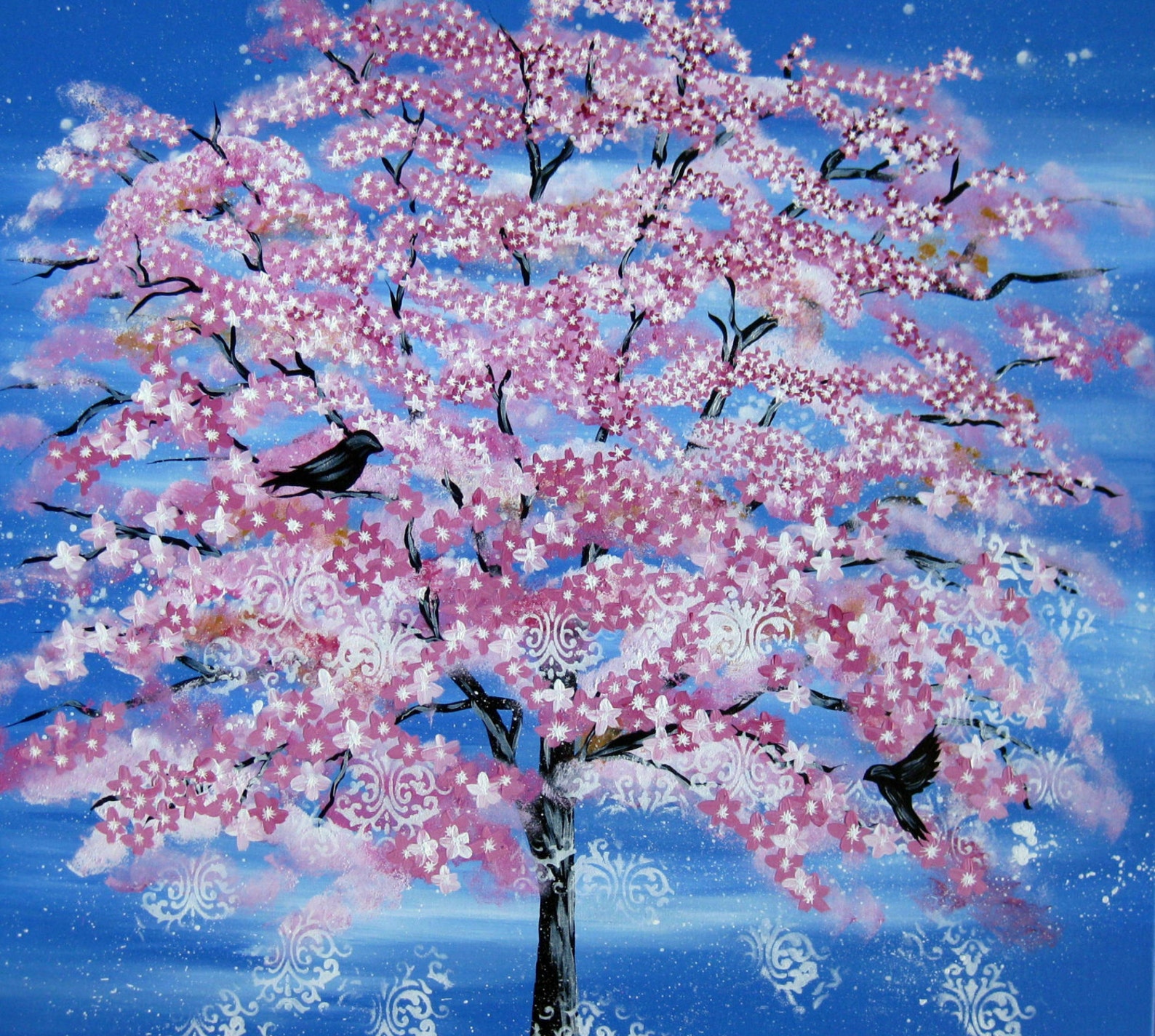 Huge Tree Painting, Large Tree Painting, Large Painting, Large ...