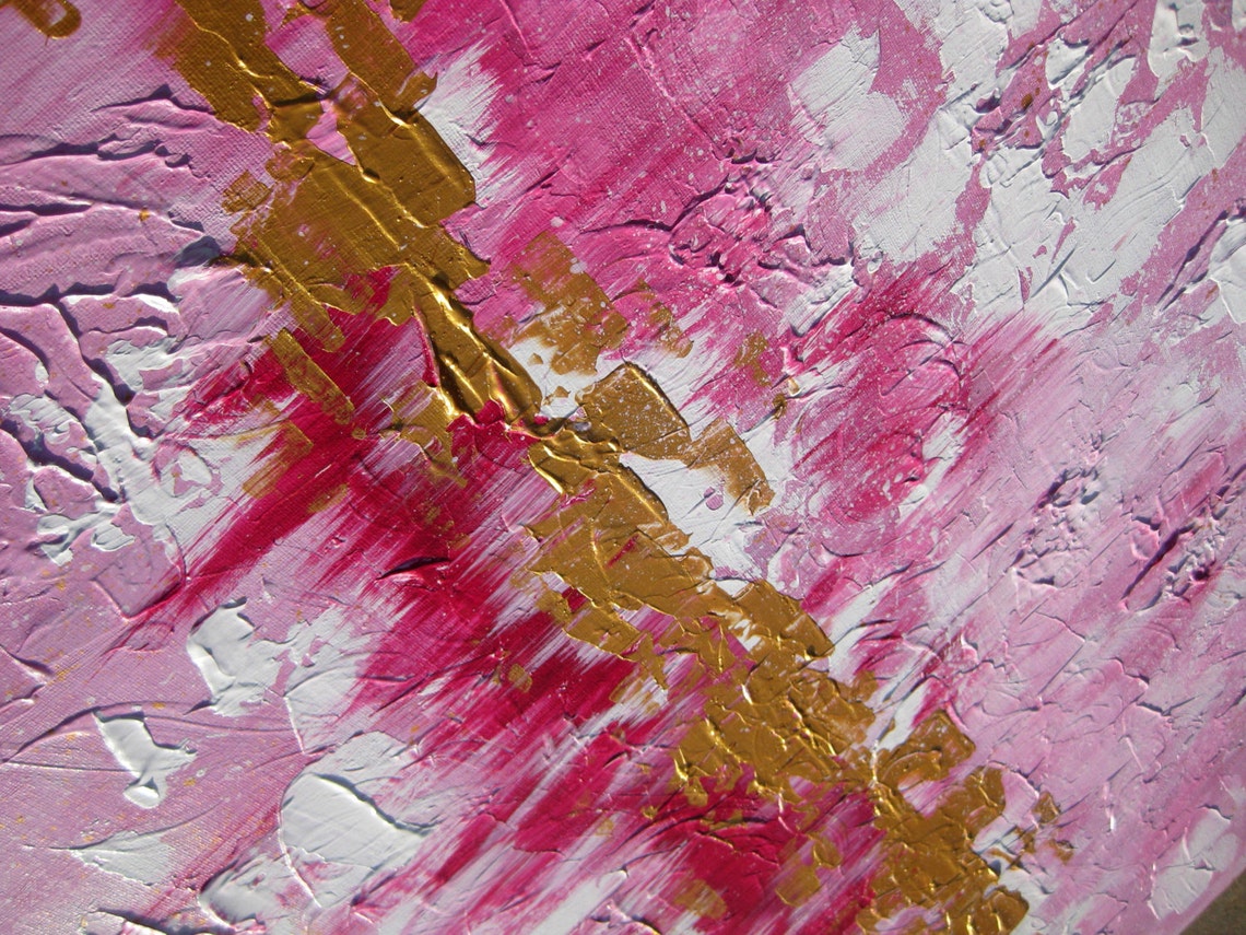 Pink Painting on Canvas Large Pink Painting Abstract Art on - Etsy ...