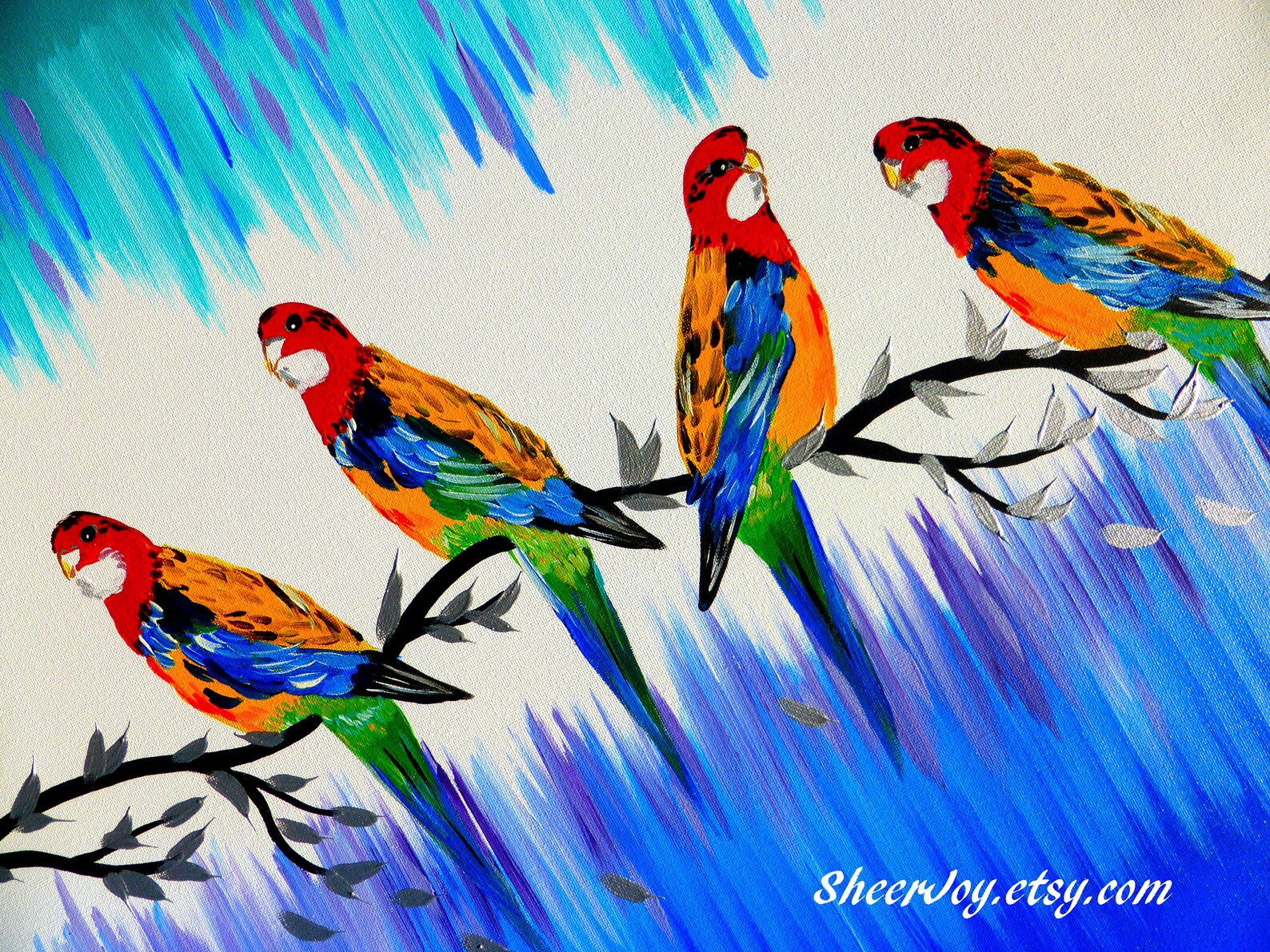 Bright paintings bright art colorful art colorful | Etsy