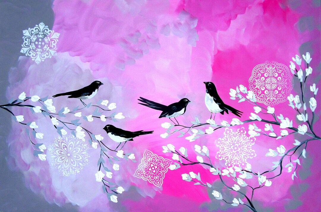 Pink Art, Pink Paintings, Pink Painting, Pink Artwork, Grey and Pink ...