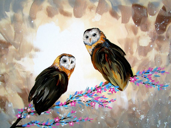 Owl Owls Paintings of Owls Owl Art Owl Painting Owl - Etsy