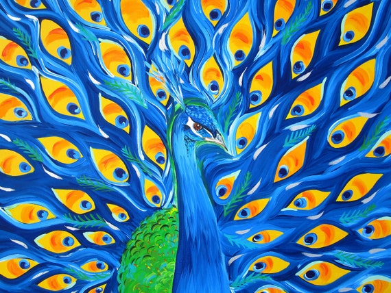 Dibujo Abstracto De Pavo Real