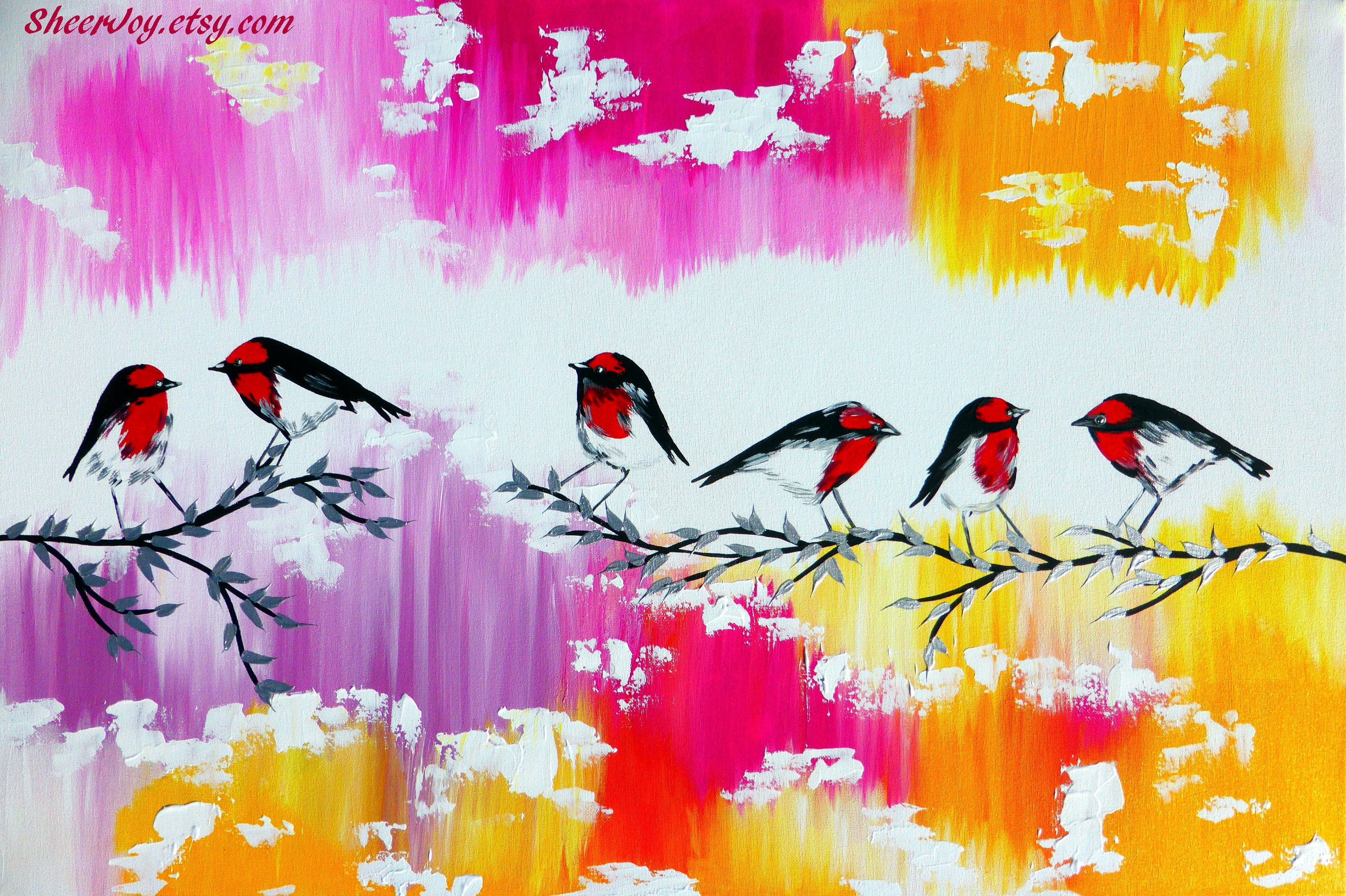 Easy Acrylic Paintings Birds