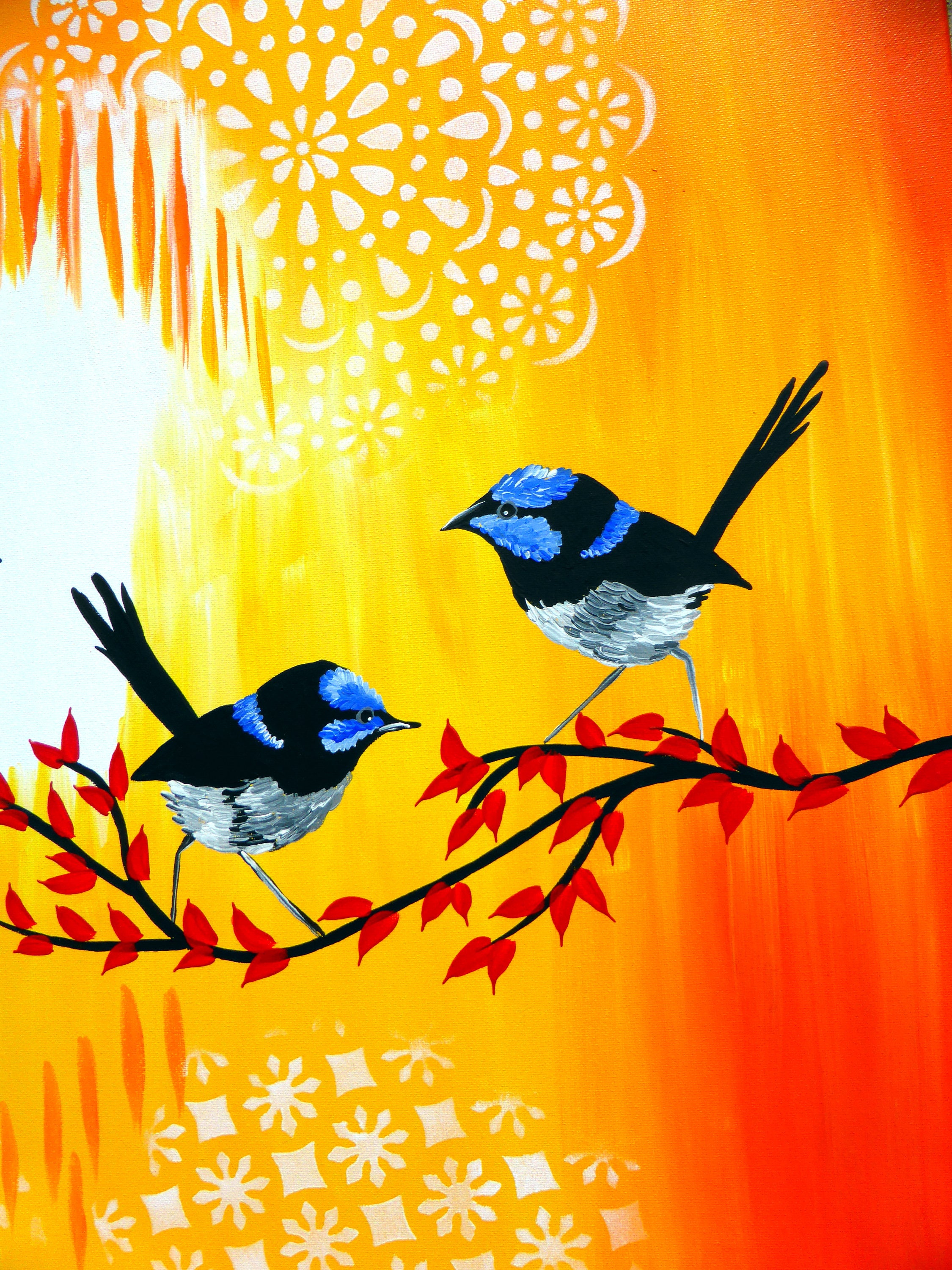 Yellow Painting Yellow Art Yellow Paintings With Orange - Etsy Australia