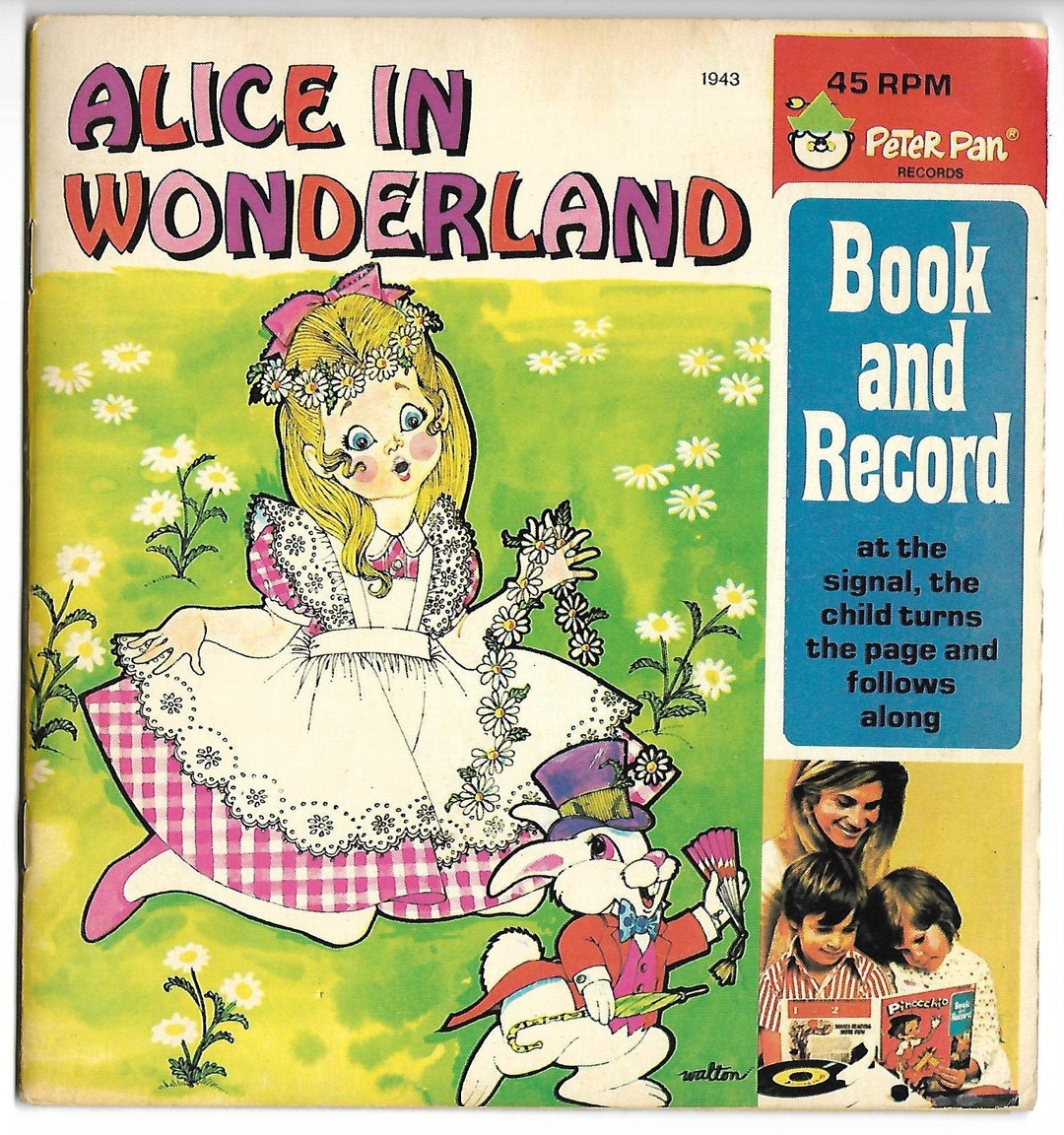 Alice in Wonderland Read Aloud Peter Pan Records Childs - Etsy