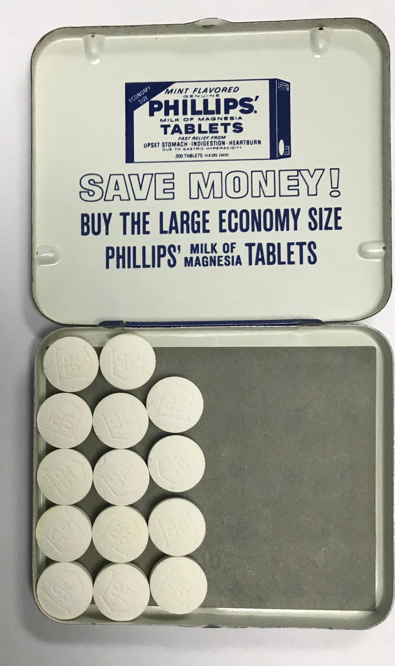 Circa 1930's Phillips Milk of Magnesia "mint Flavored" Tablets Medicine ...