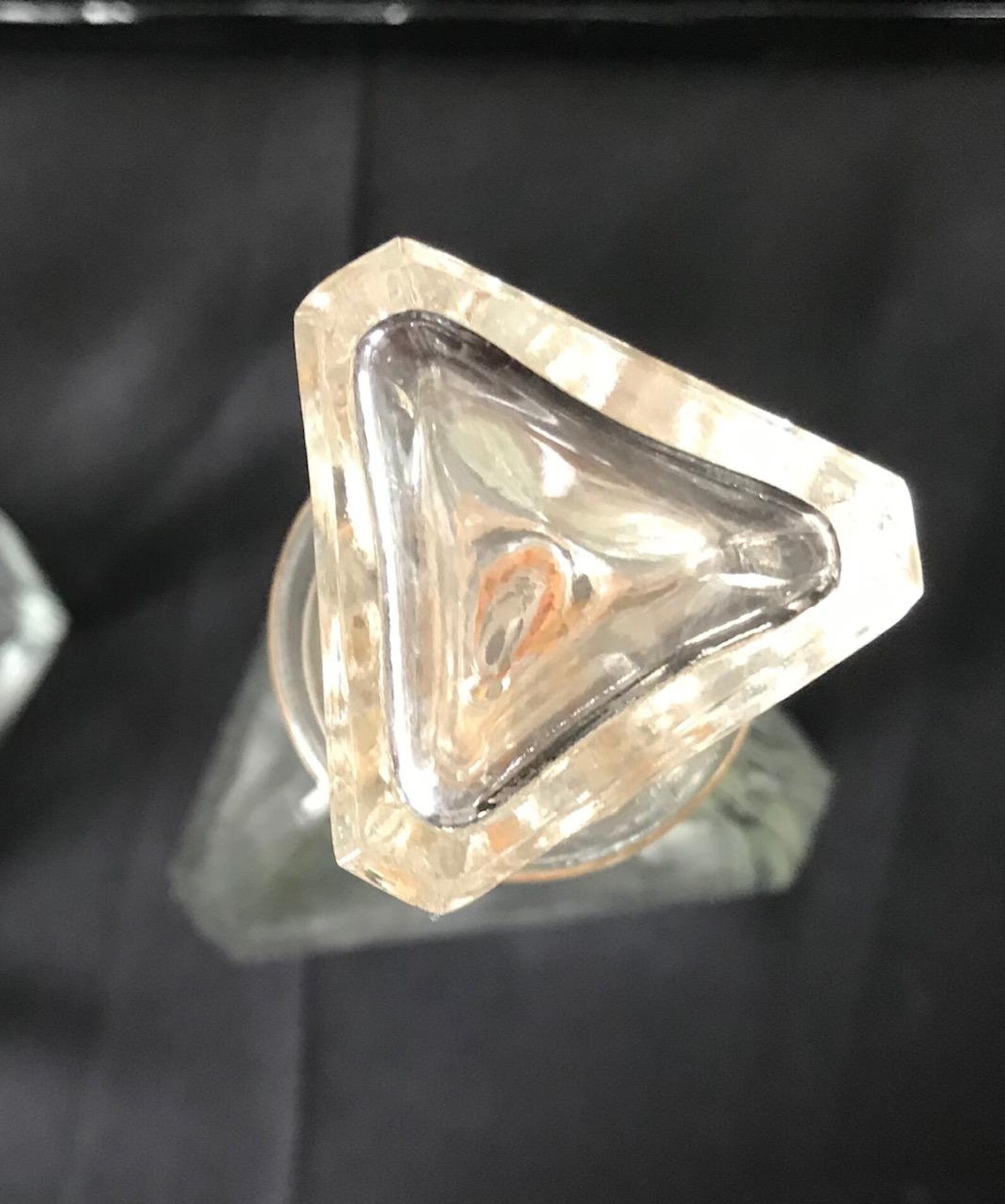 Vintage Large Three Sided Pressed Glass Liquor Bottles - Etsy