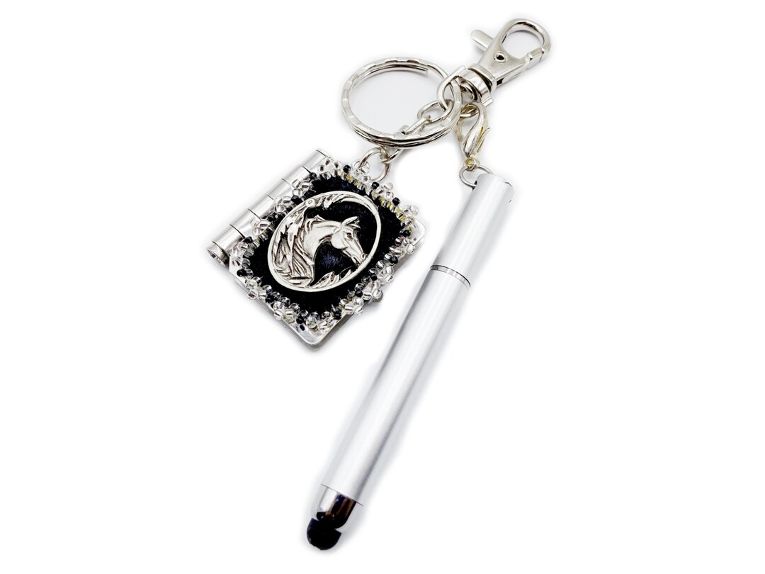 Keyring Mini Notebook With Pen, Mini Book Pendant, Horse, Ts55 - Etsy