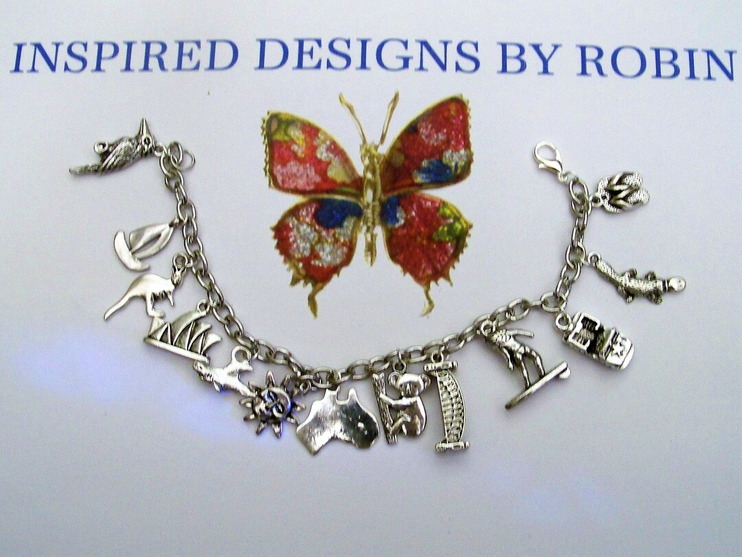 Australia Themed Charm Bracelet, Aussie Love, Australia Travel, Travel ...